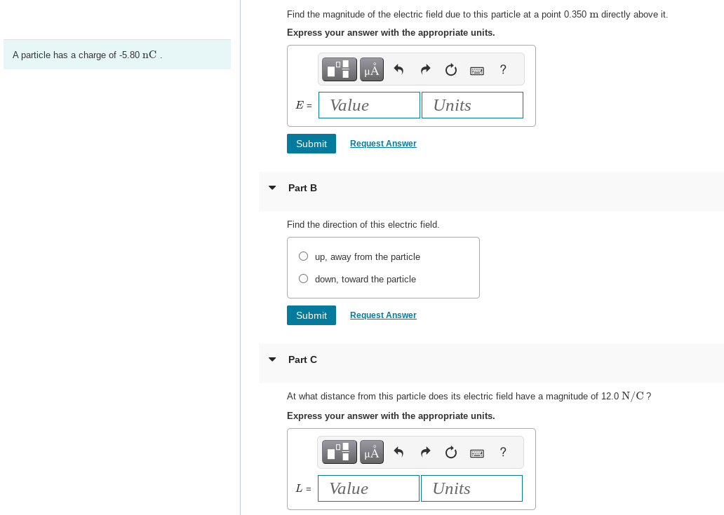 Solved Find the magnitude of the electric field due to this | Chegg.com