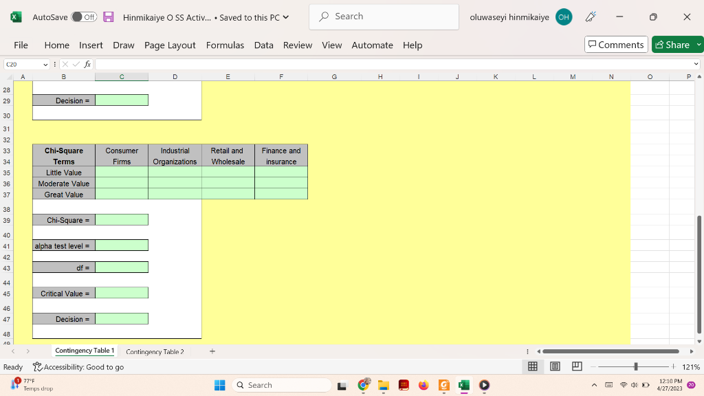 In this six sigma problem,Using the values in the | Chegg.com