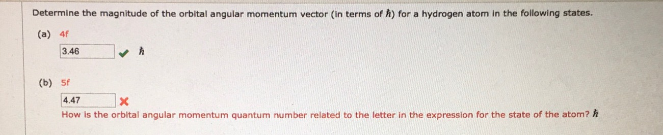 Solved Determine the magnitude of the orbital angular | Chegg.com