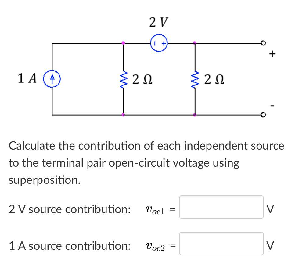 Solved Calculate the contribution of each independent source | Chegg.com