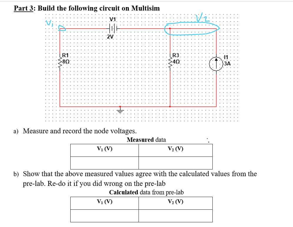 Solved Part 1: Build the following electric network in | Chegg.com