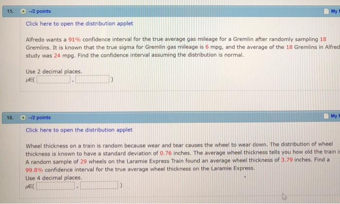 Solved 15. 12 points Click here to open the distribution | Chegg.com