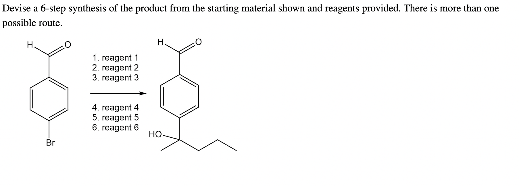 Solved Devise a 6-step synthesis of the product from the | Chegg.com