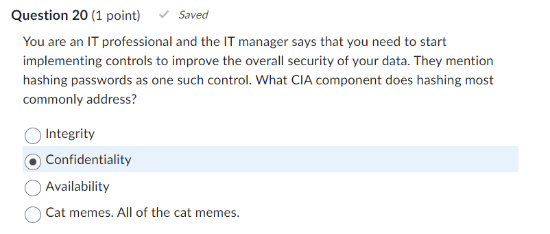 Solved You are an IT professional and the IT manager says | Chegg.com