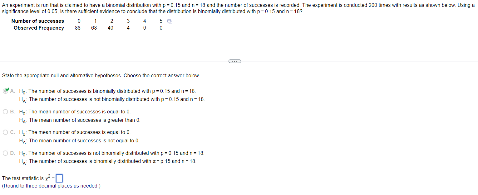 Solved What is the X^2 test stat and the chi-square value | Chegg.com