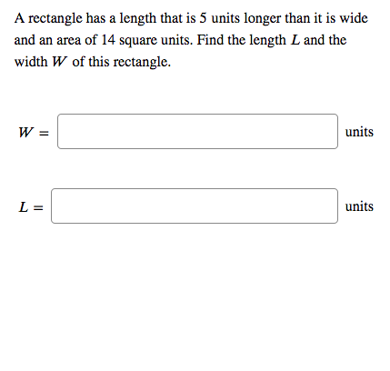 Solved A rectangle has a length that is 5 units longer than | Chegg.com