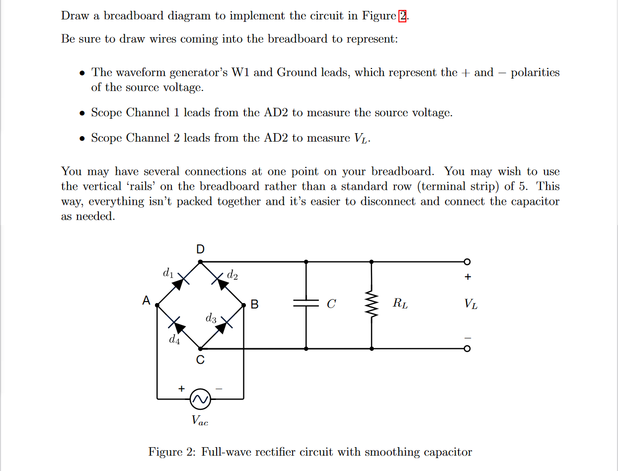 Solved Draw A Breadboard Diagram To Implement The Circuit In