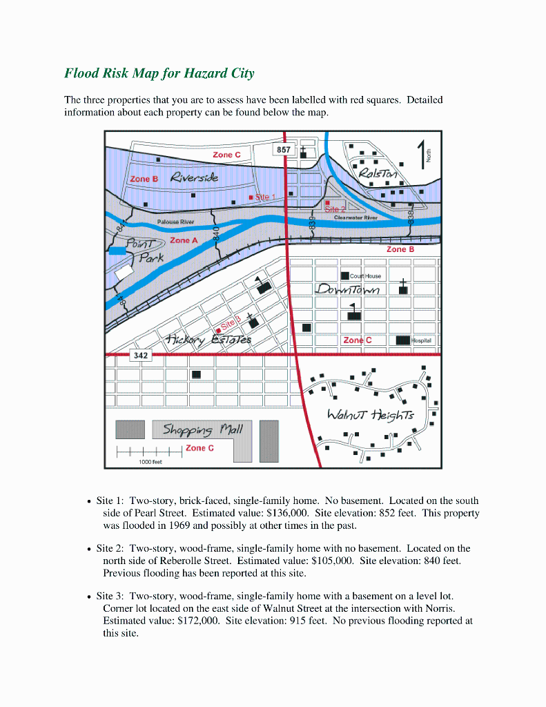Solved Assignment 2 Part 1: Flood Risk Assessment Version D | Chegg.com