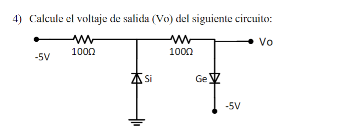 Solved 4) Calcule el voltaje de salida (Vo) del siguiente | Chegg.com