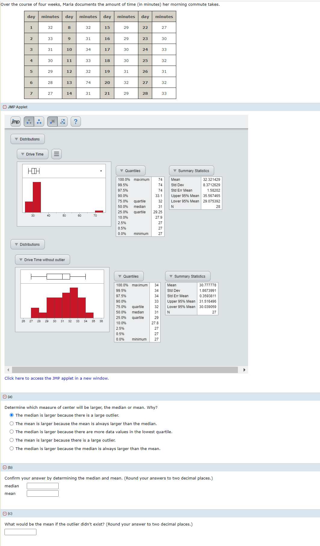 Solved Click here to access the JMP applet in a new window. | Chegg.com
