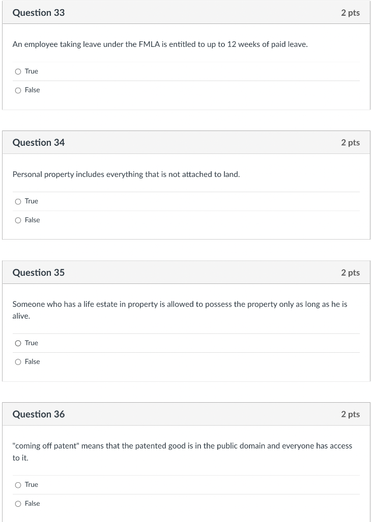Solved An employee taking leave under the FMLA is entitled | Chegg.com