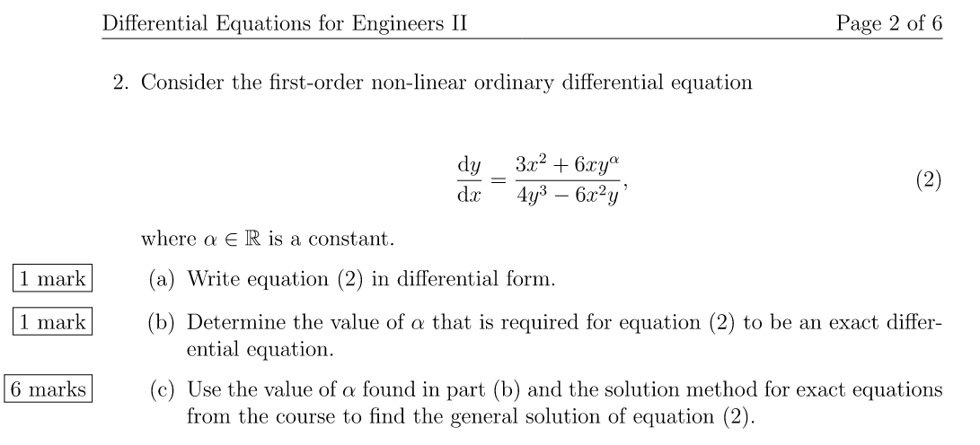 Solved Differential Equations for Engineers II Page 2 of 6 | Chegg.com