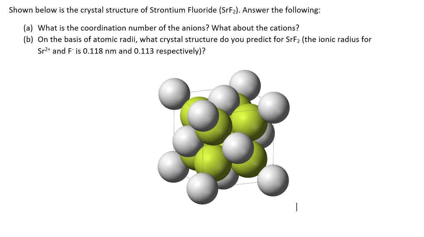 Solved Shown below is the crystal structure of Strontium | Chegg.com
