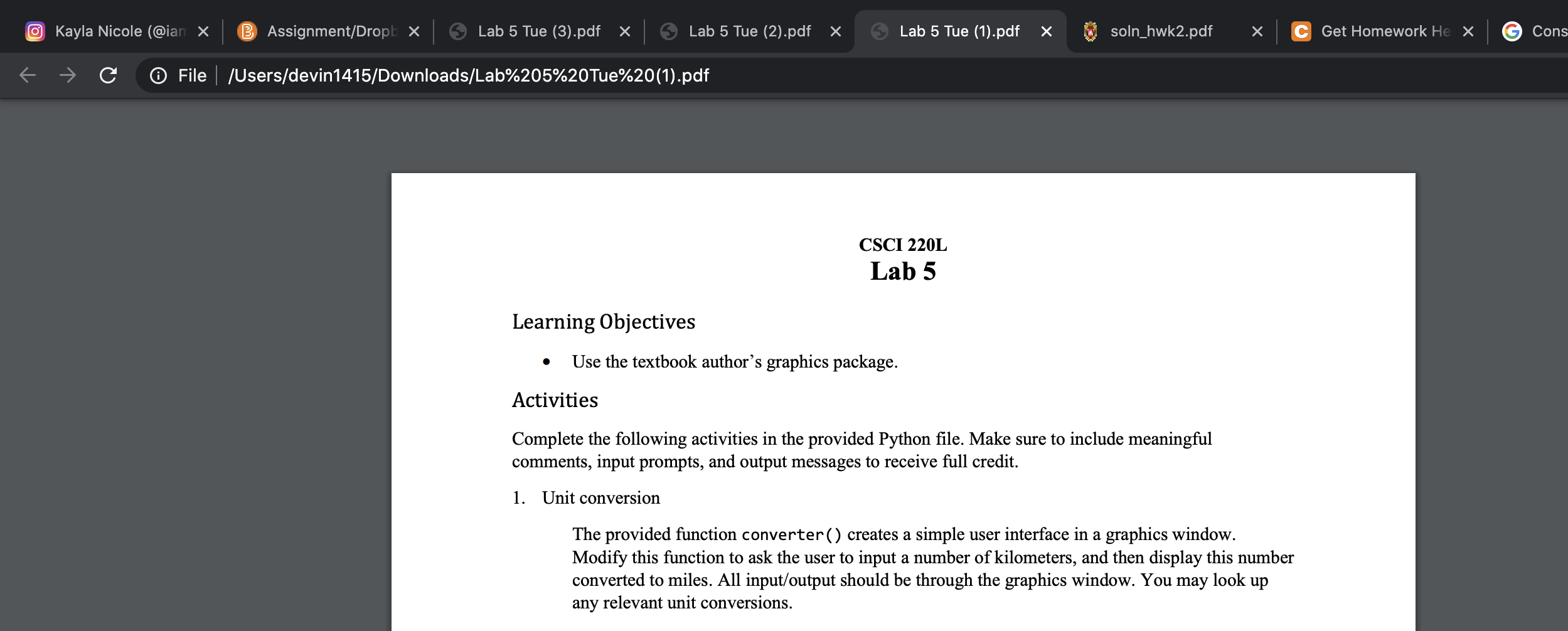 Solved Complete the following activities in the provided | Chegg.com