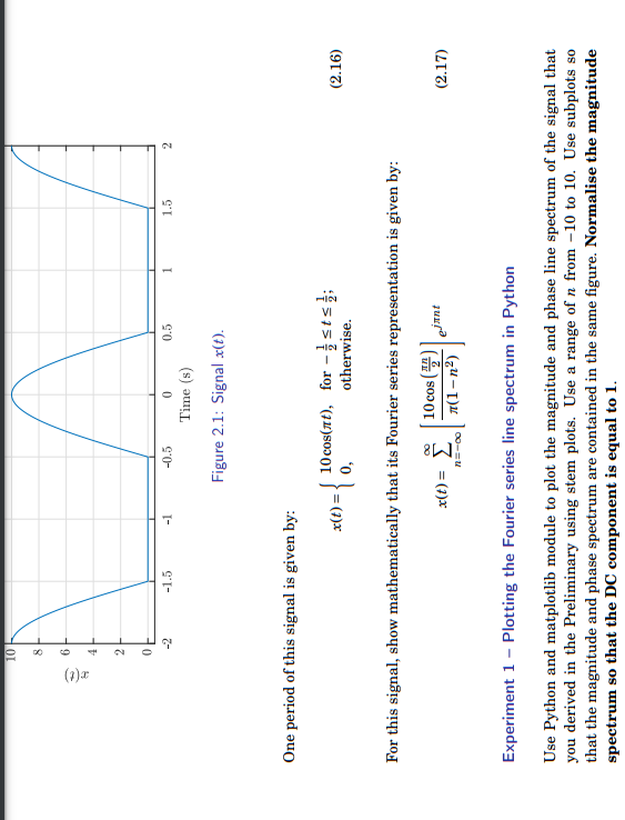 Solved Figure 21 Signal Xt One Period Of This Signal Is 