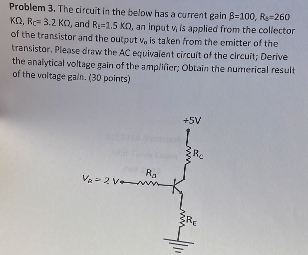 Solved Problem 3. The circuit in the below has a current | Chegg.com
