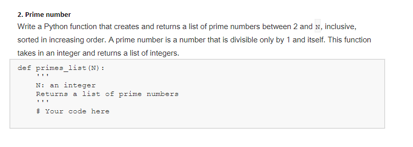 Solved 2 Prime Number Write A Python Function That Creates 0023