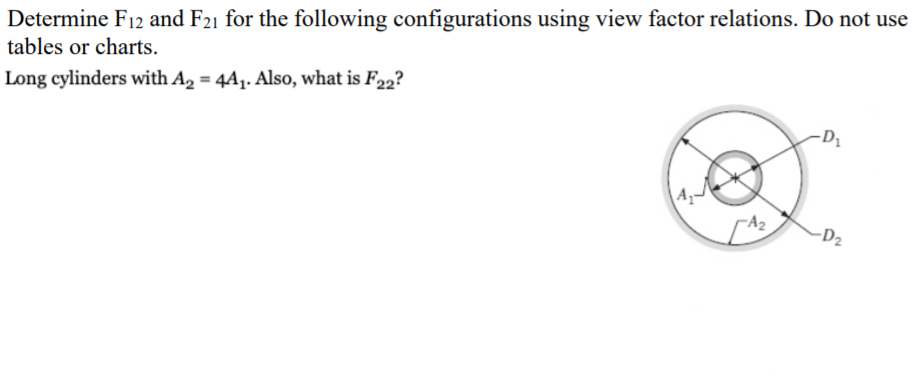Solved Determine F12 and F21 for the following | Chegg.com