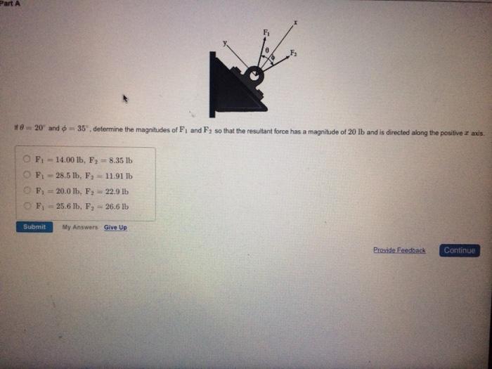 Solved If theta = 20 degree and phi = 35 degree, determine | Chegg.com