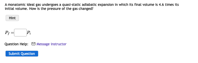 Solved A monatomic ideal gas undergoes a quasi-static | Chegg.com