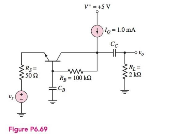 Solved Consider the circuit shown in Figure P6.69. The | Chegg.com