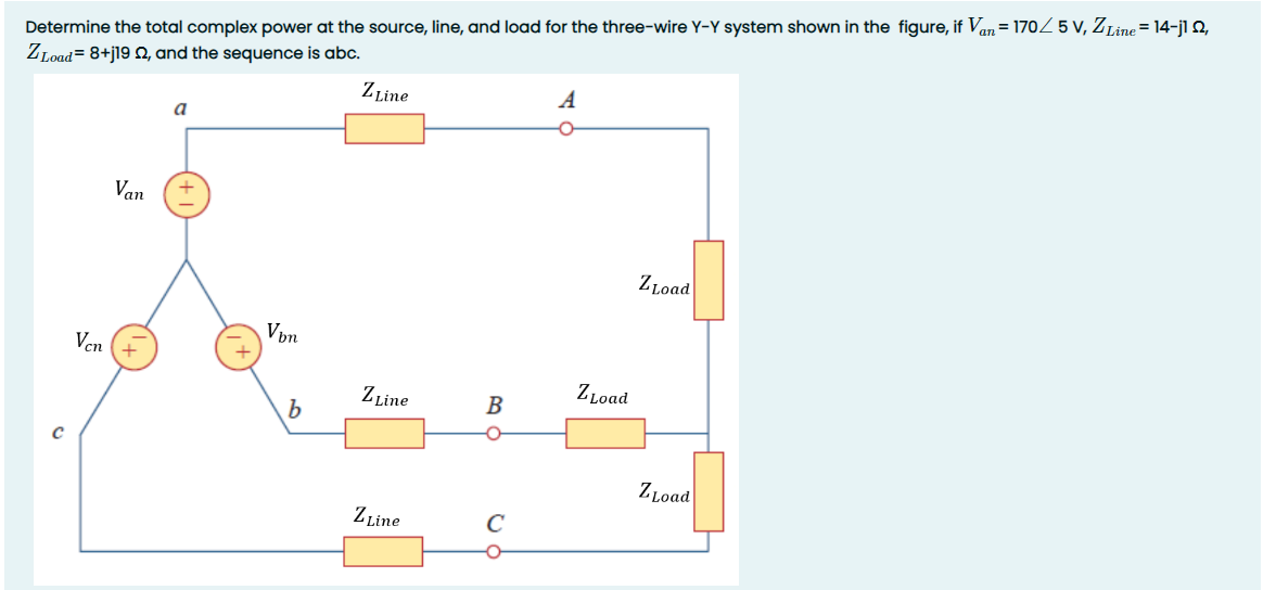 Solved Determine the total complex power at the source, | Chegg.com