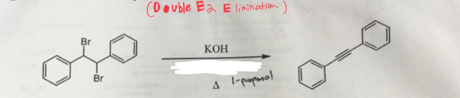 Solved In the double E2 elimination reaction of synthesis | Chegg.com