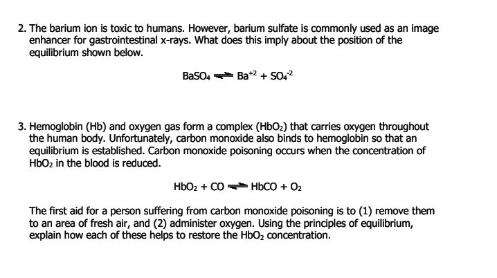 Solved 2. The barium ion is toxic to humans. However, barium | Chegg.com