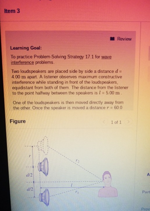 Solved Part C Find v, the speed of the sound waves in | Chegg.com