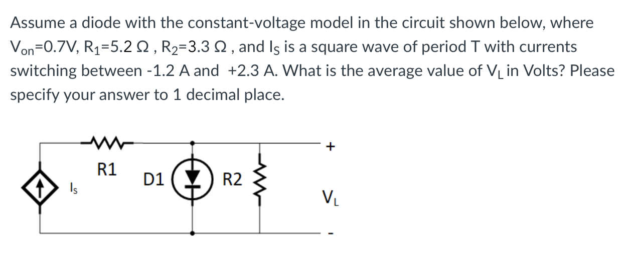 Solved Assume a diode with the constant-voltage model in the | Chegg.com