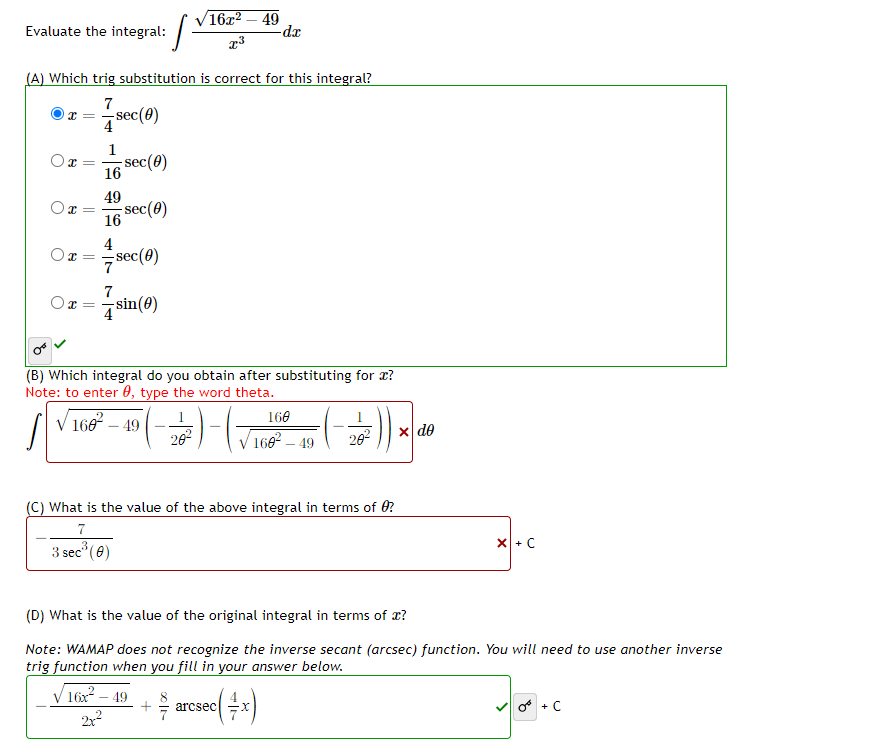 Solved Evaluate the integral: \\( \\int \\frac{\\sqrt{16 | Chegg.com