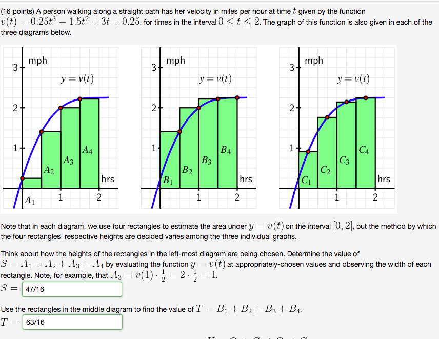 Solved (16 points) A person walking along a straight path | Chegg.com
