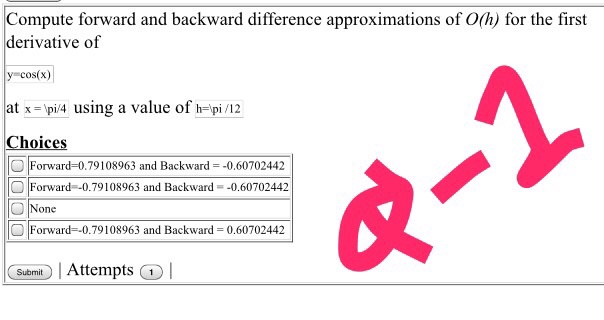 Solved Compute Forward And Backward Difference 