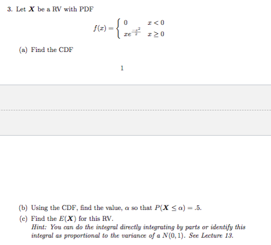 Solved Note: PDF = probability density function, CDF = | Chegg.com