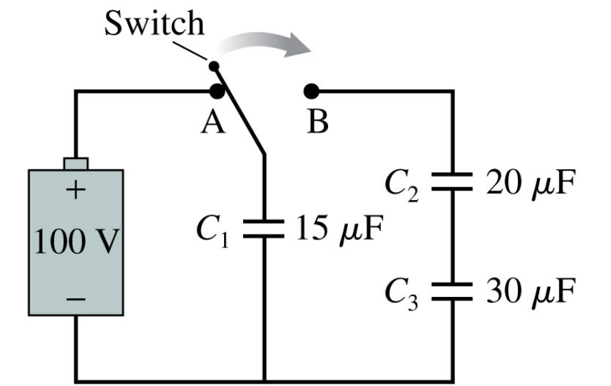 Solved Initially, the switch in the figure is in position A | Chegg.com