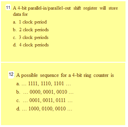 Solved 1. A 4-bit binary counter has a terminal count of a. | Chegg.com