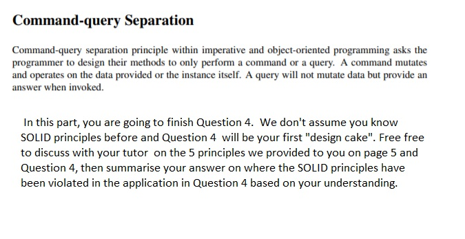 Solved SOLID SOLID is a software design acronym that | Chegg.com