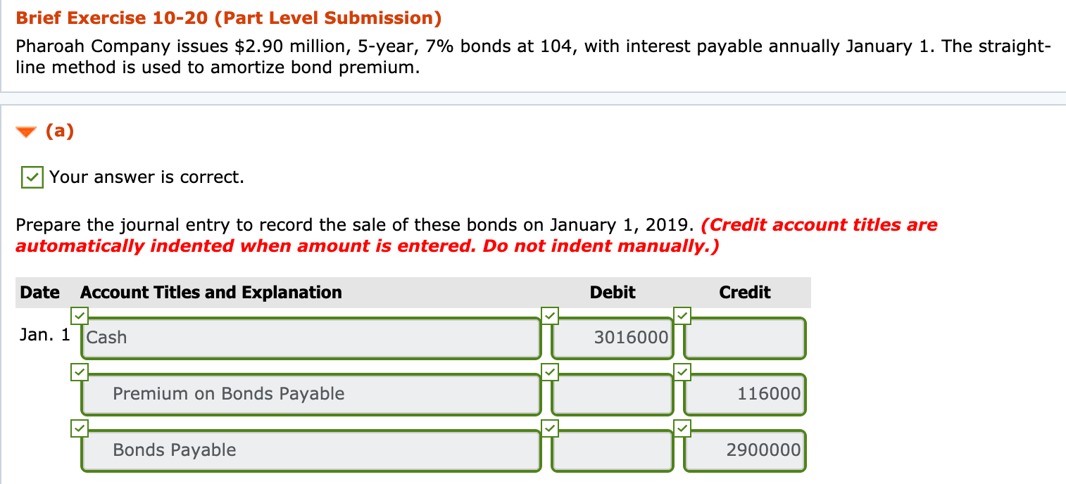 Solved Brief Exercise 10-20 (Part Level Submission) Pharoah | Chegg.com Solved Brief Exercise 10-20 (Part Level Submission) Pharoah | Chegg.com