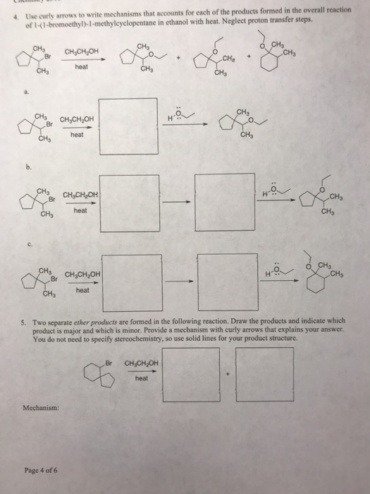 Solved 4 Use curly amows to write mechanisms that accounts | Chegg.com