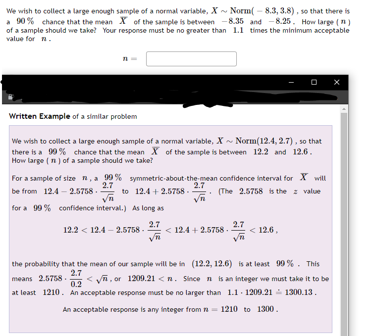 Solved We wish to collect a large enough sample of a normal | Chegg.com