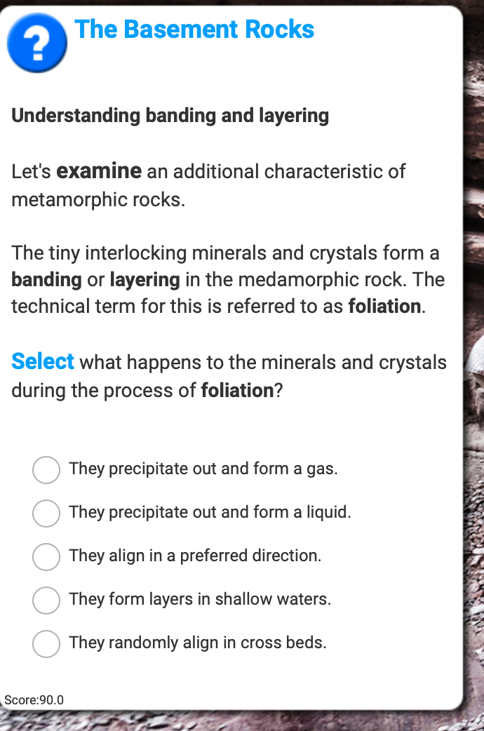 Solved The Basement Rocks ? Understanding banding and | Chegg.com