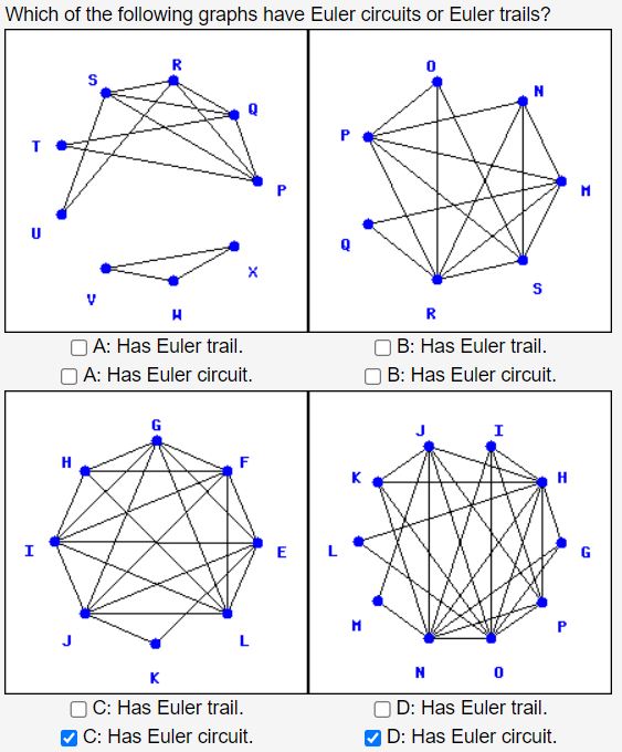 A: Has Euler circuit.B: Has Euler circuit. | Chegg.com