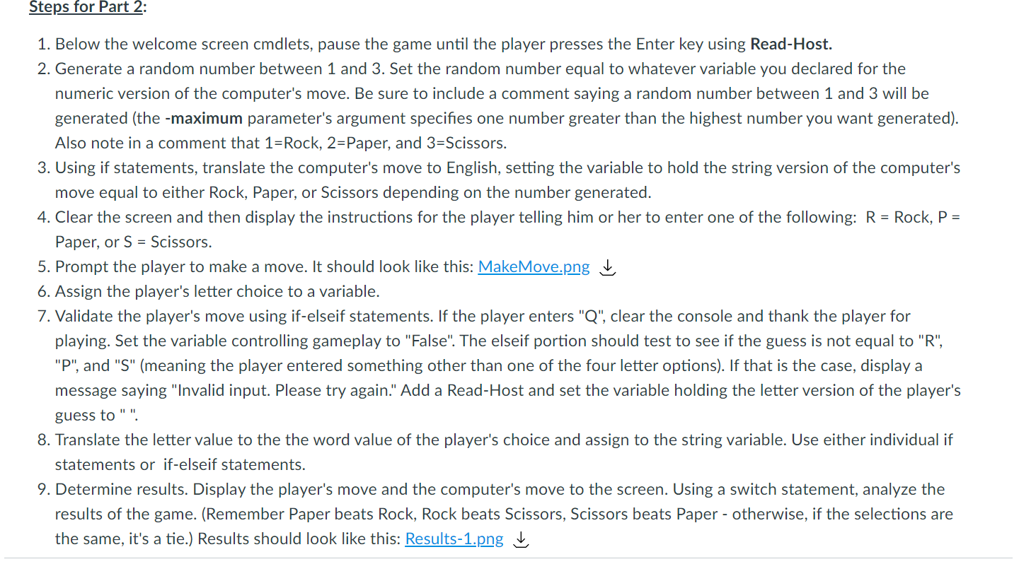 Solved Steps for Part 2: 1. Below the welcome screen | Chegg.com