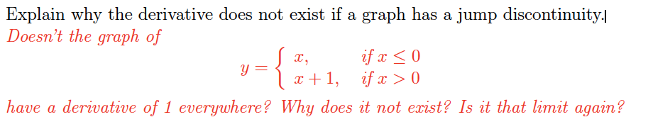 Solved Explain why the derivative does not exist if a graph | Chegg.com