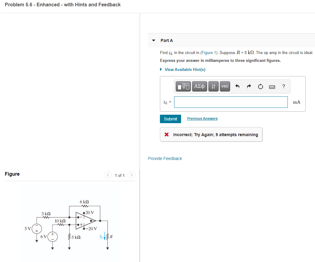 Solved Problem 5.6 - Enhanced - with Hints and Feedback Part | Chegg.com