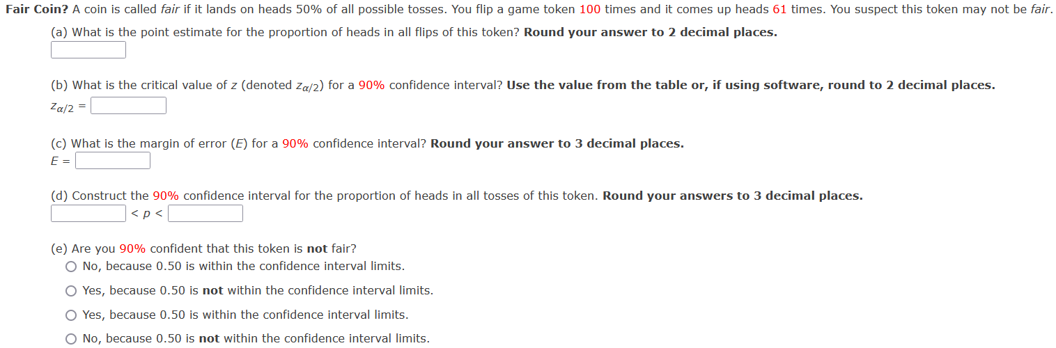 Solved Fair Coin? A coin is called fair if it lands on heads | Chegg.com