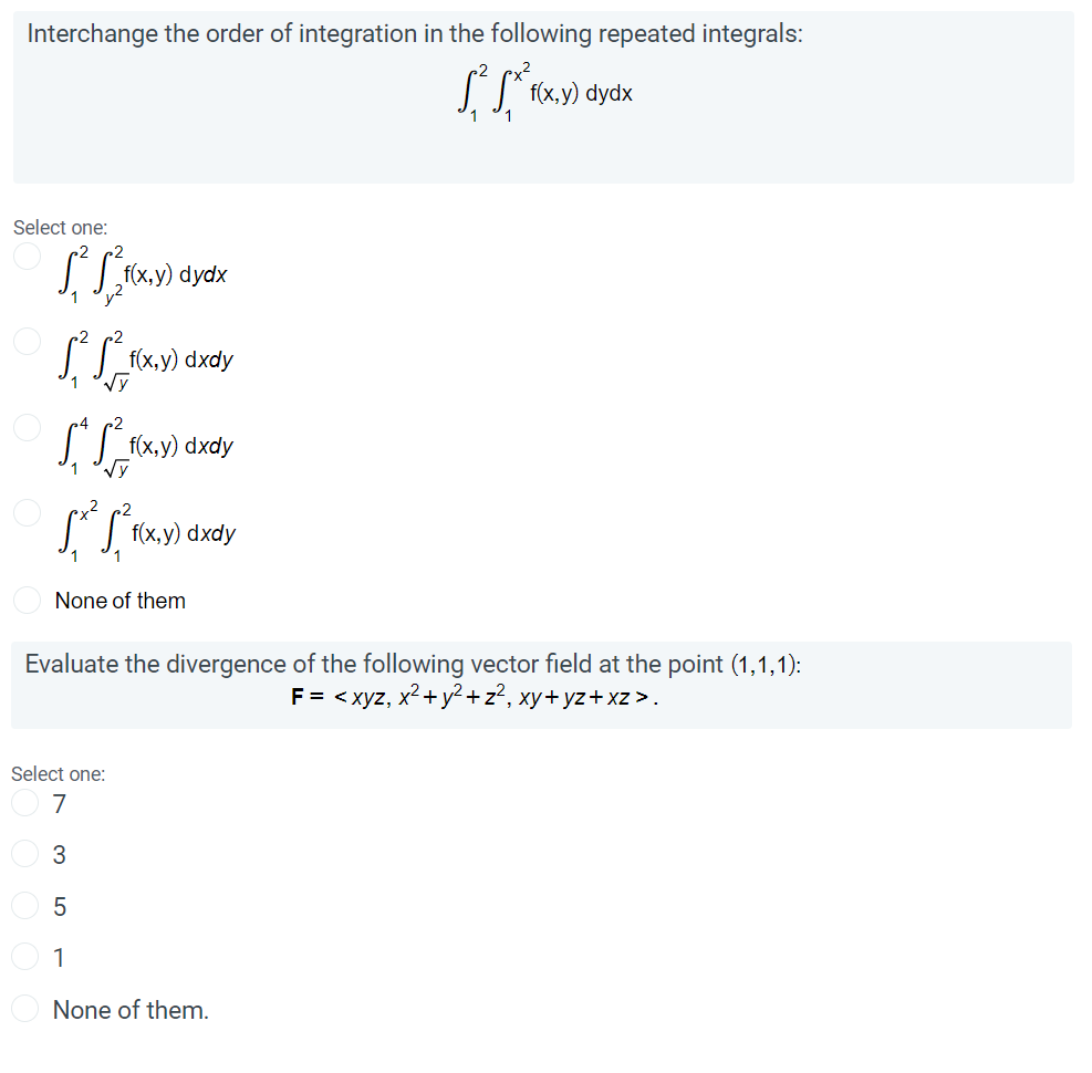 Solved Interchange the order of integration in the following | Chegg.com