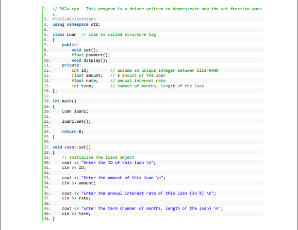 Solved Exercise 6.2 - 6.3 Complete program P62a.cpp by | Chegg.com
