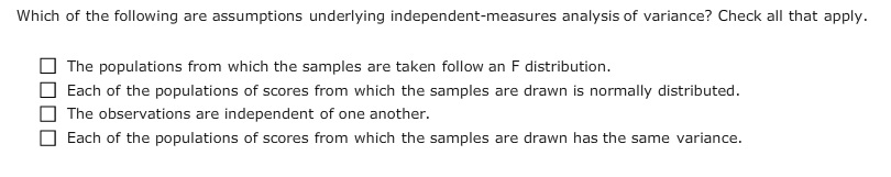 Solved Which of the following are assumptions underlying | Chegg.com