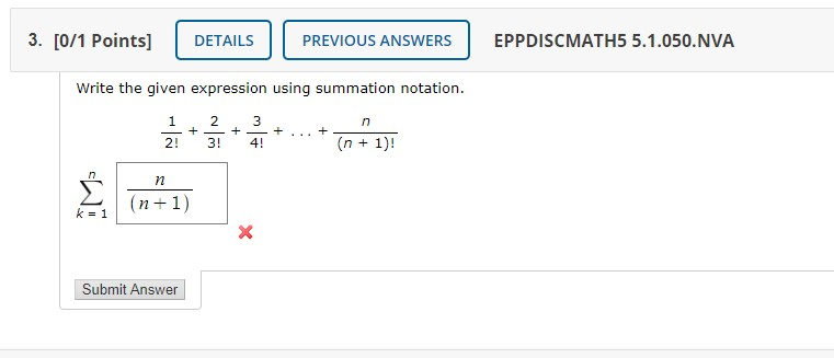 Solved 3. [0/1 Points] DETAILS PREVIOUS ANSWERS EPPDISCMATH5 | Chegg.com